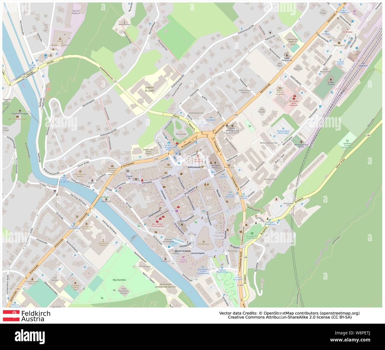 Feldkirch map hi-res stock photography and images - Alamy