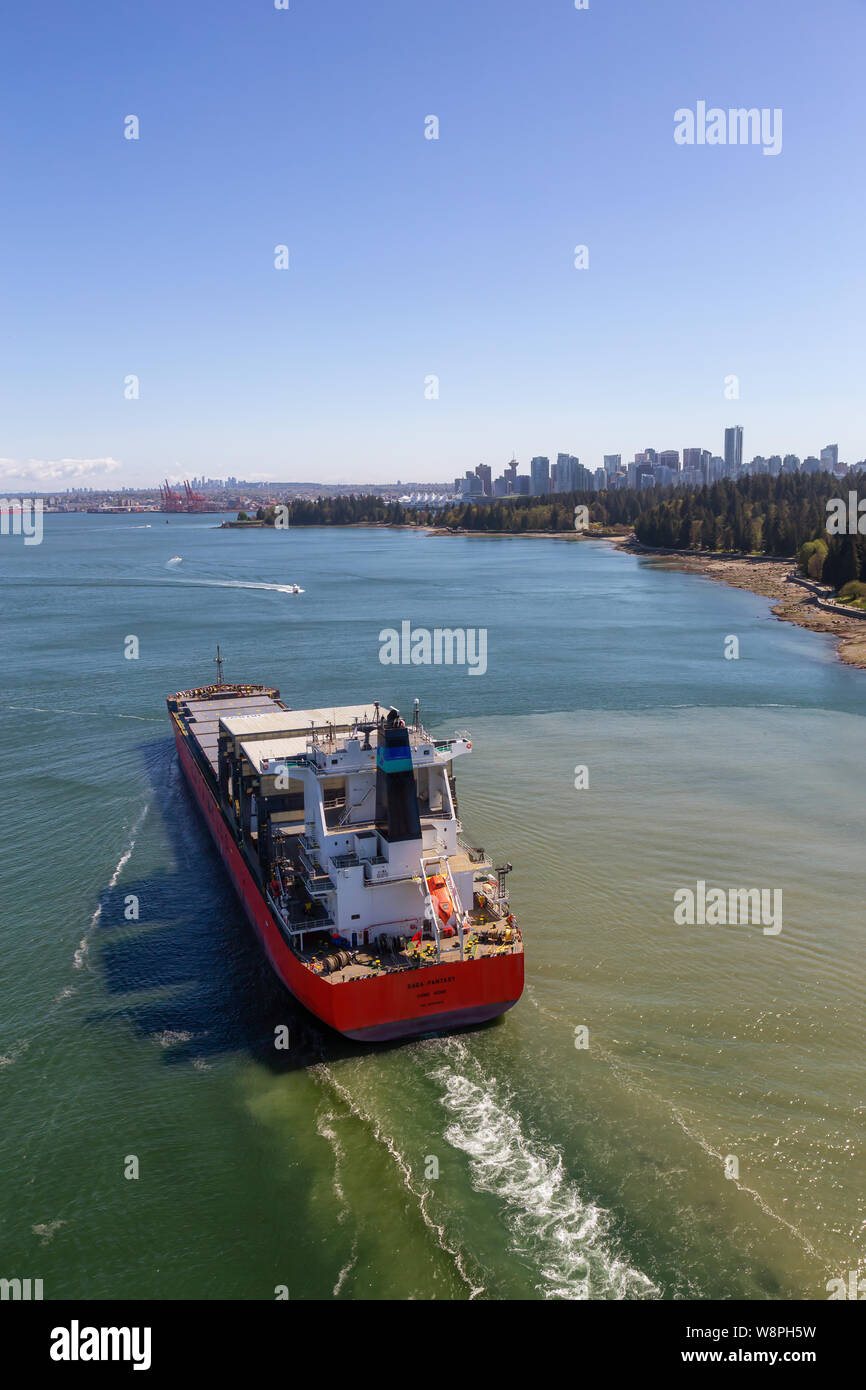 Vancouver, British Columbia, Canada - April 20, 2019: Aerial View of a ...