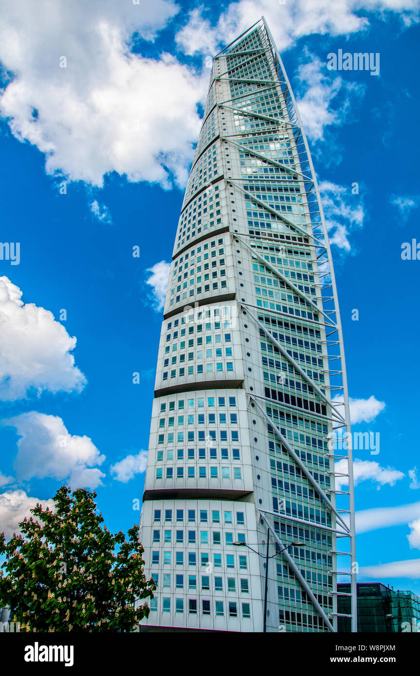 Turning Torso tower in the city of Malmo in Sweden Stock Photo - Alamy
