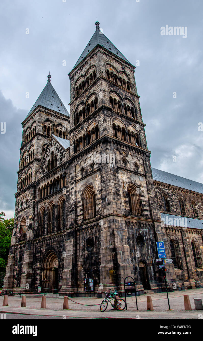 Old Lund Cathedral located in Lund, Scania, Sweden, 19 May 2014 Stock ...