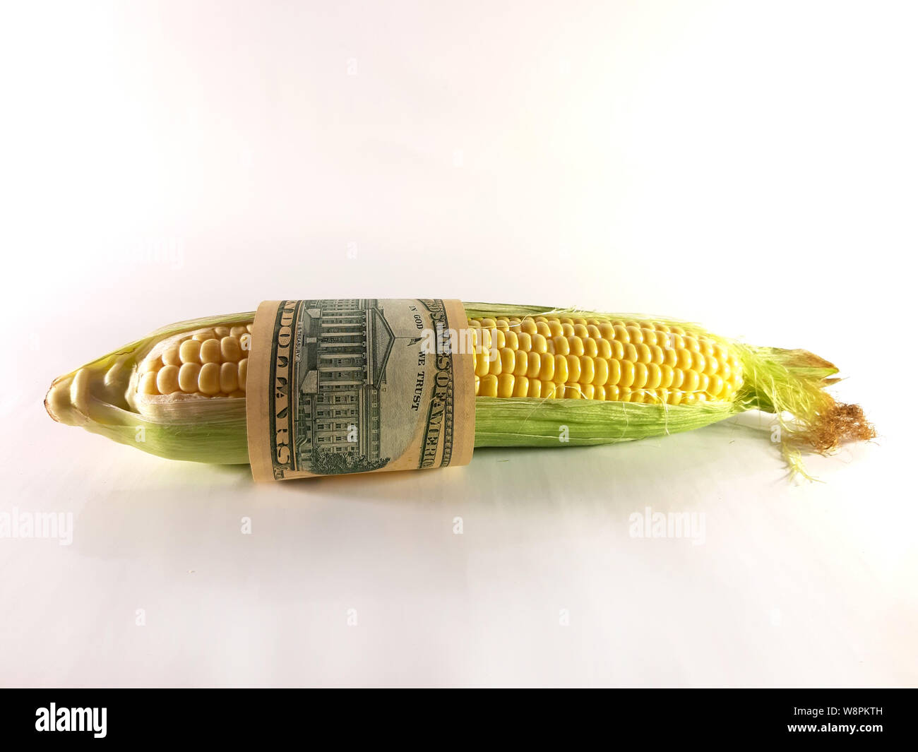 Corn and dollars. Food and money. Harvest, sale, income photo Stock ...