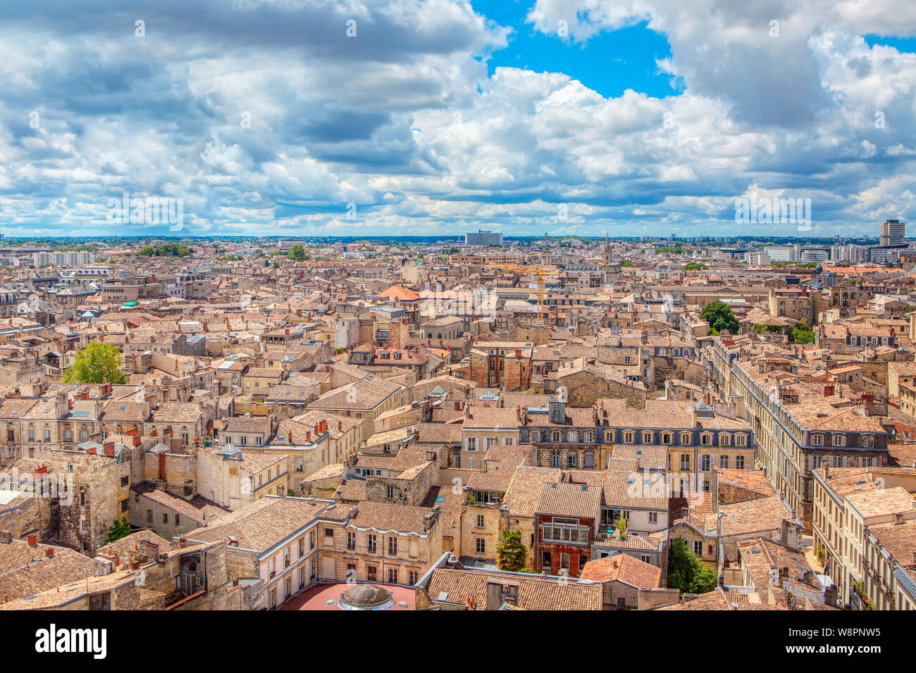 Bordeaux french city aerial view Stock Photo - Alamy