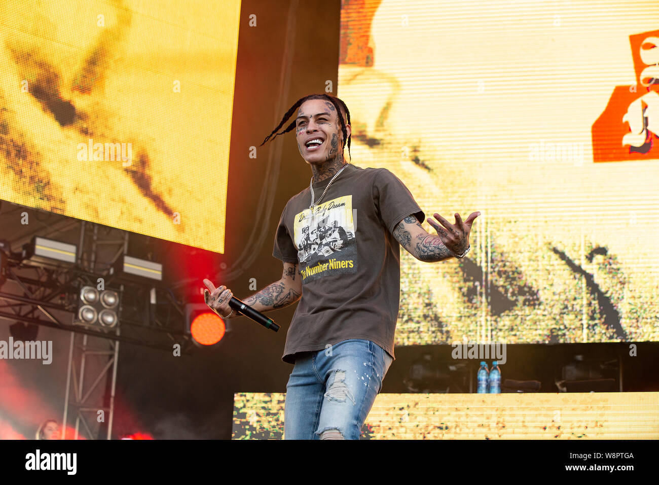American rapper Lil Skies performing at Breakout Festival day 1 at the ...