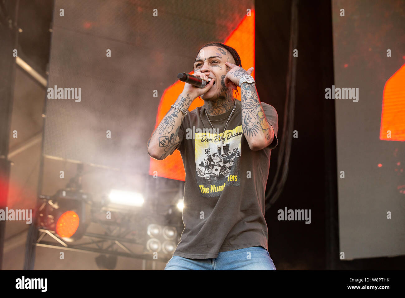American rapper Lil Skies performing at Breakout Festival day 1 at the ...