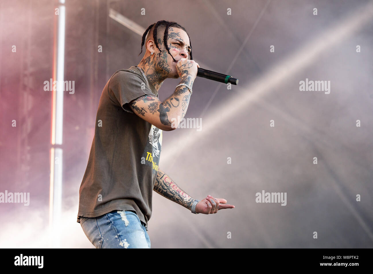 American rapper Lil Skies performing at Breakout Festival day 1 at the ...