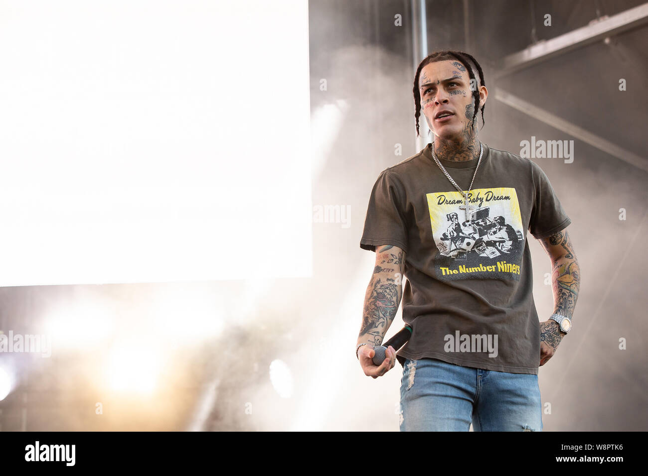 American rapper Lil Skies performing at Breakout Festival day 1 at the ...