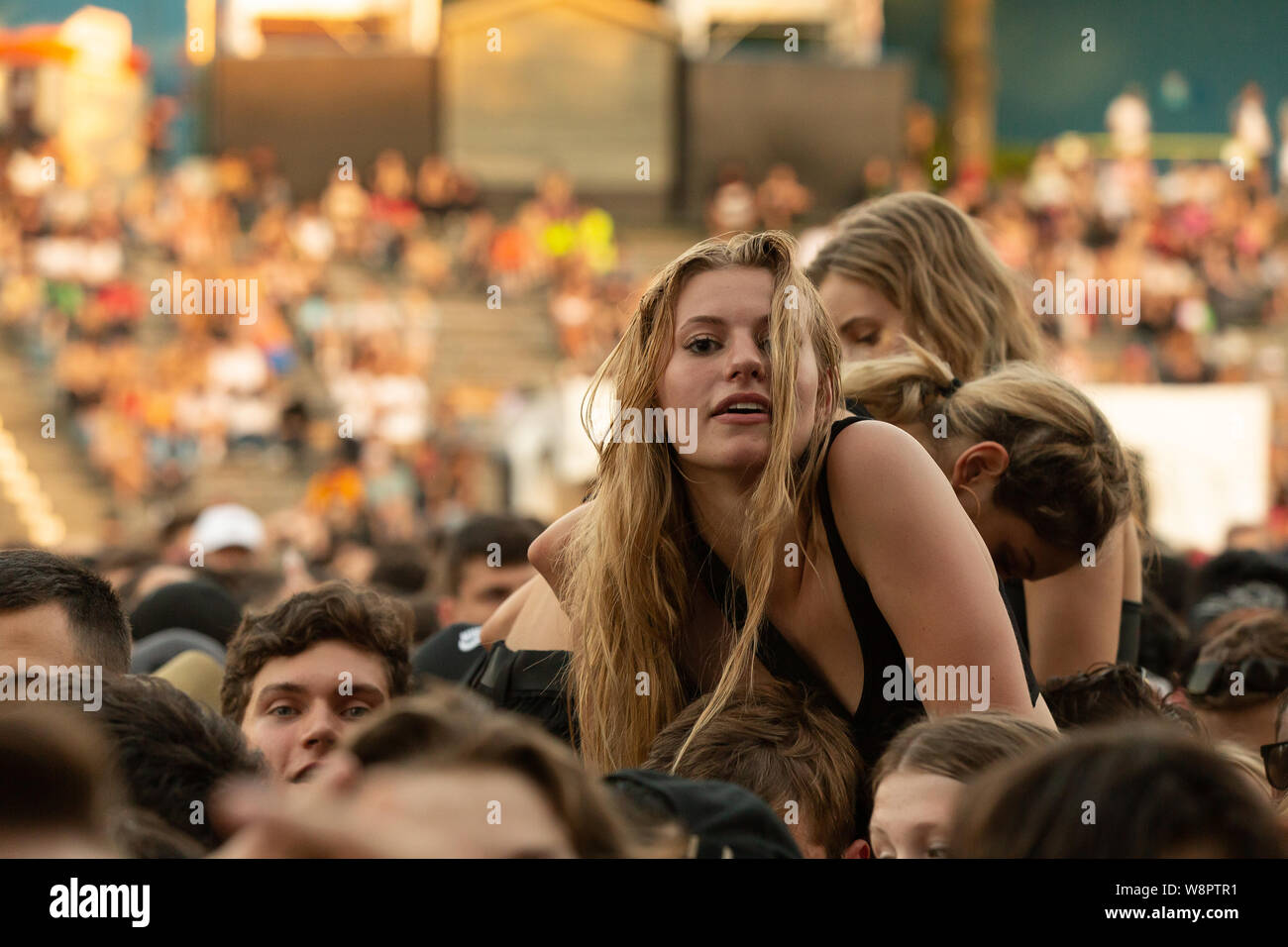 Excited festival goers at Breakout Festival at the PNE Amphitheatre in ...