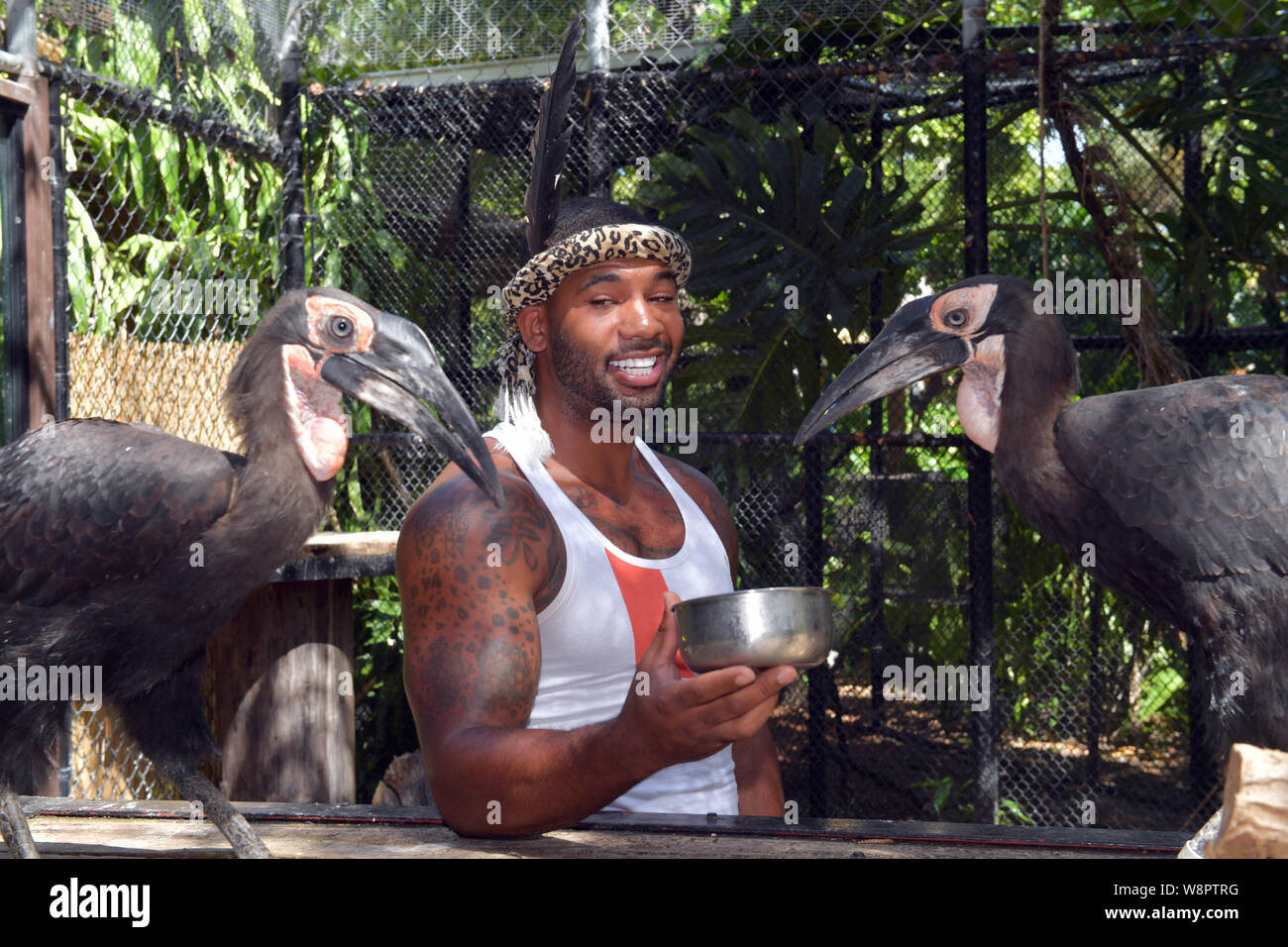 MIAMI, FL - JULY 12: Michael Holston, is the 24-Year-Old Zookeeper who ...