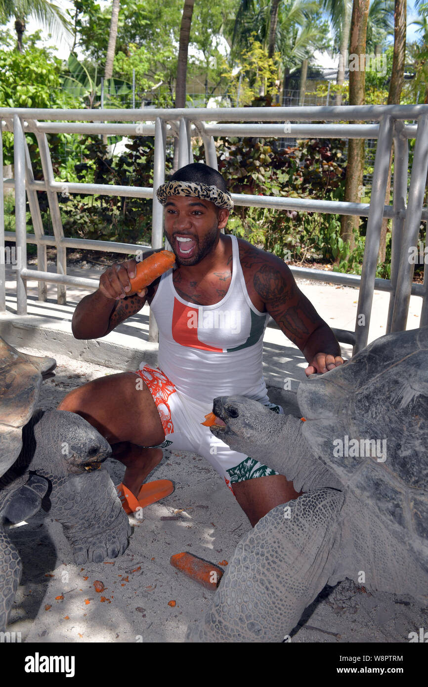 MIAMI, FL - JULY 12: Michael Holston, is the 24-Year-Old Zookeeper who ...
