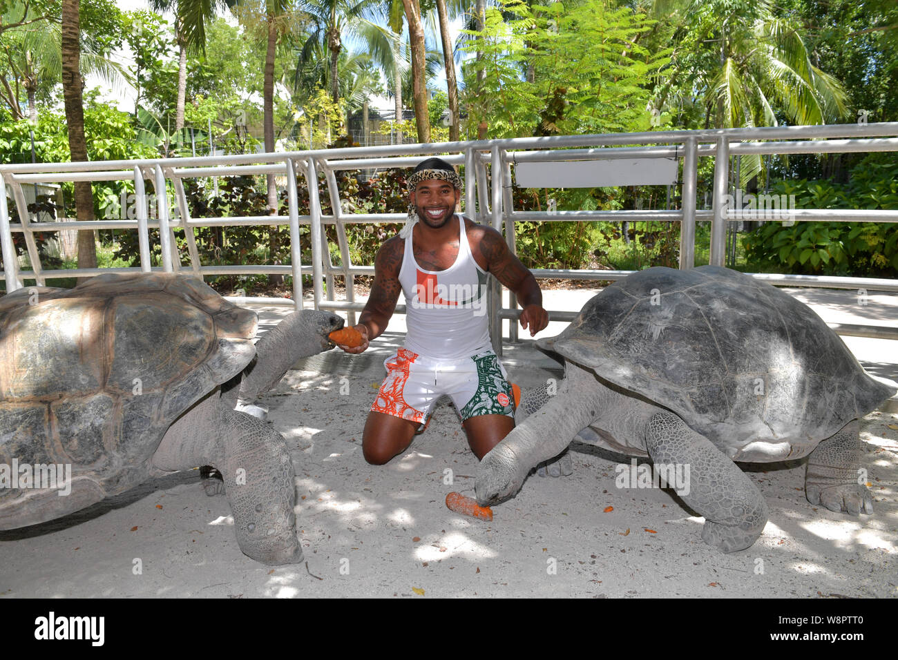 MIAMI, FL - JULY 12: Michael Holston, is the 24-Year-Old Zookeeper who ...