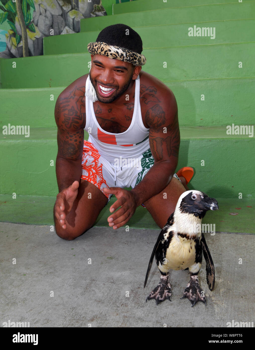 MIAMI, FL - JULY 12: Michael Holston, is the 24-Year-Old Zookeeper who ...