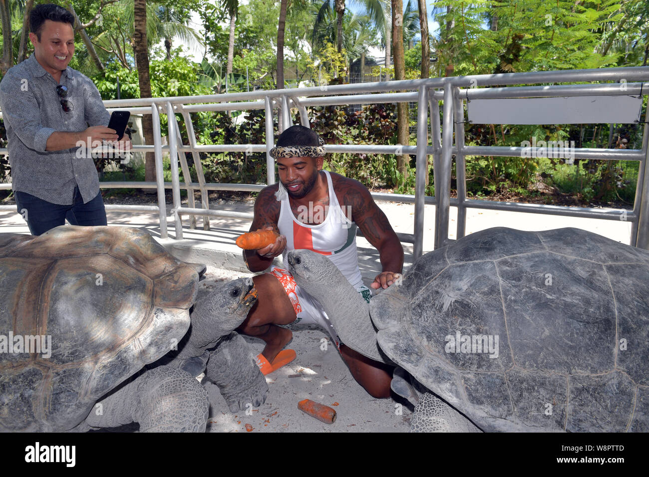 MIAMI, FL - JULY 12: Michael Holston, is the 24-Year-Old Zookeeper who ...