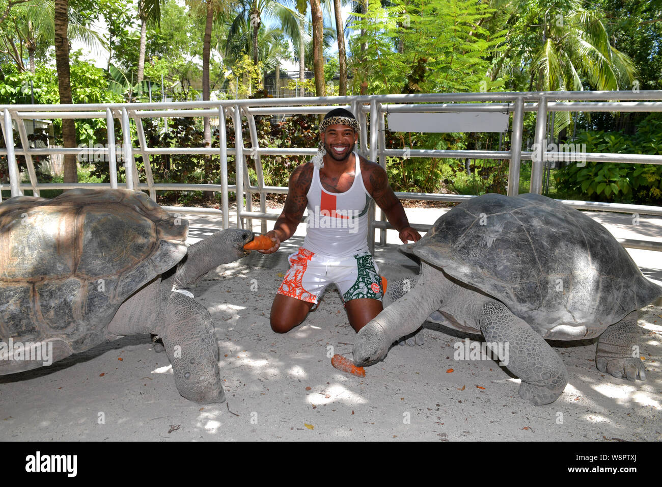 MIAMI, FL - JULY 12: Michael Holston, is the 24-Year-Old Zookeeper who ...