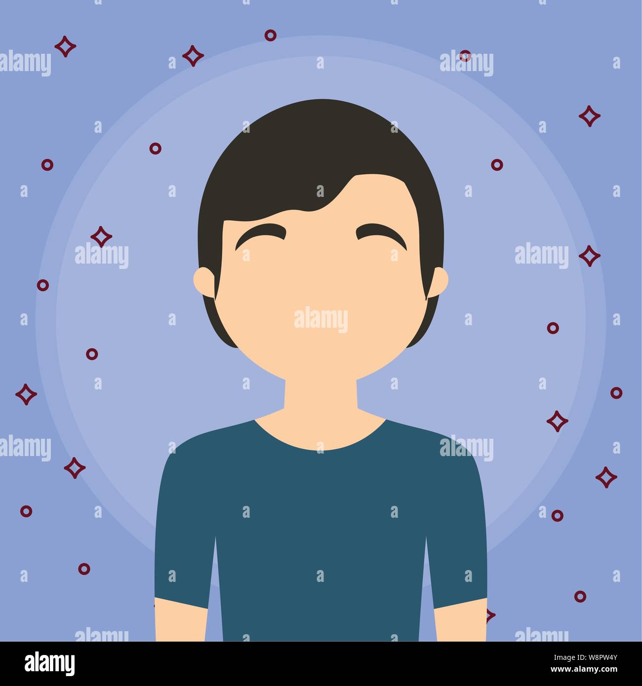 young man attractive avatar character vector illustration design Stock ...