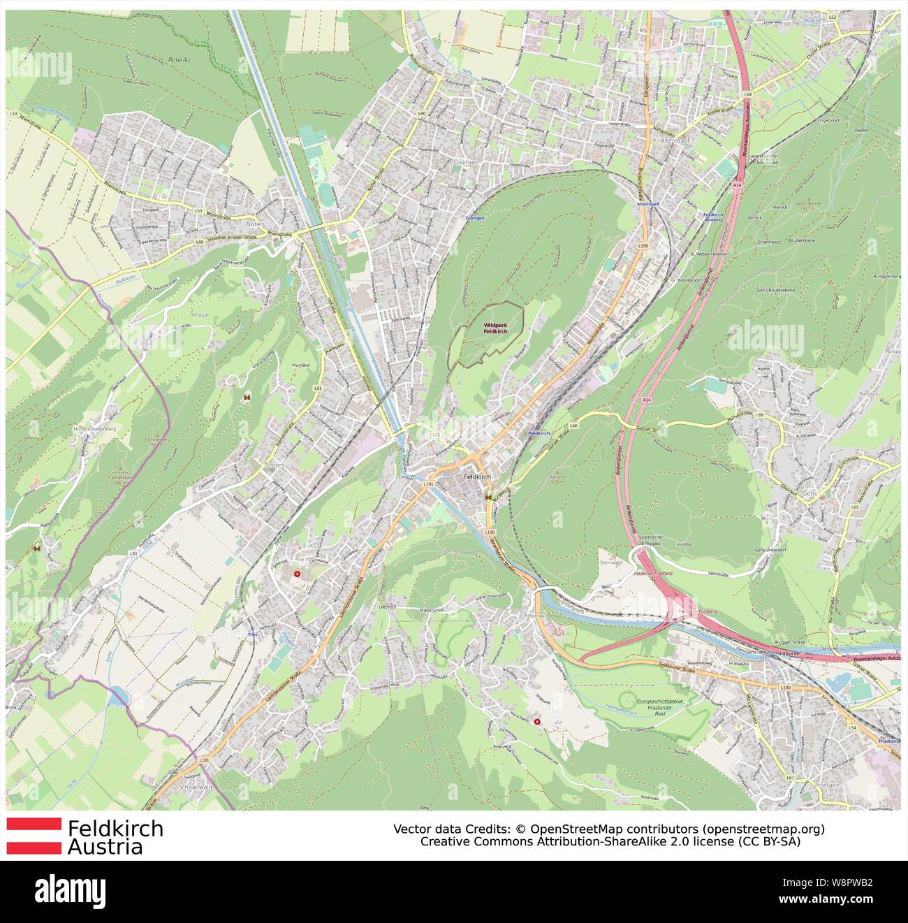 Feldkirch map hi-res stock photography and images - Alamy