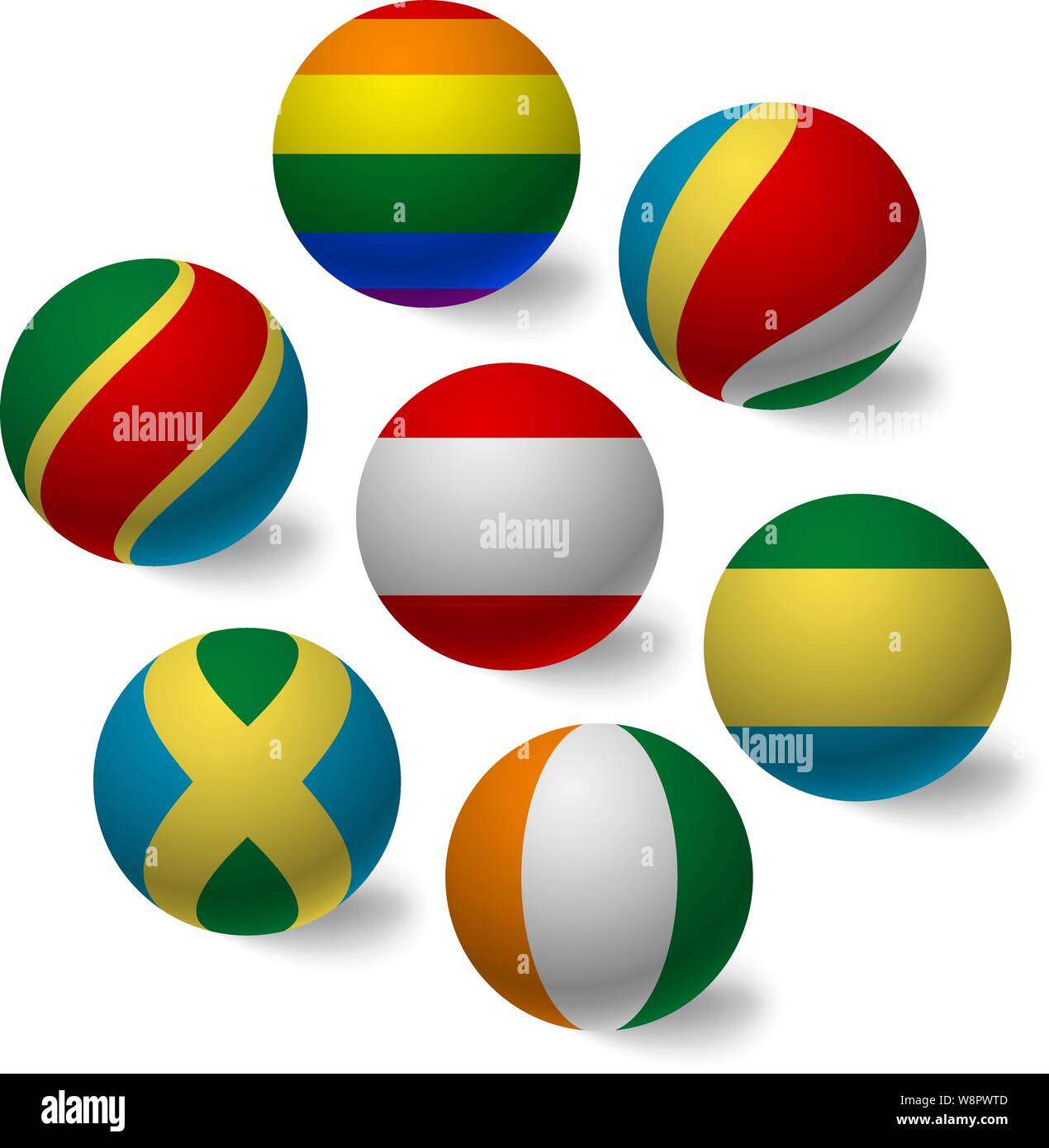 Colorful ball set. Realistic ball vector illustration Stock Vector ...