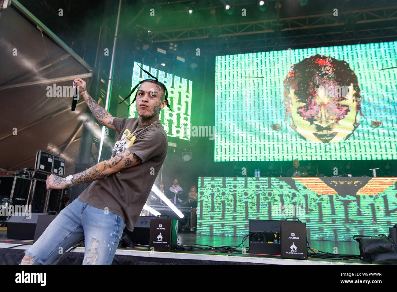 American rapper Lil Skies performing at Breakout Festival day 1 at the ...