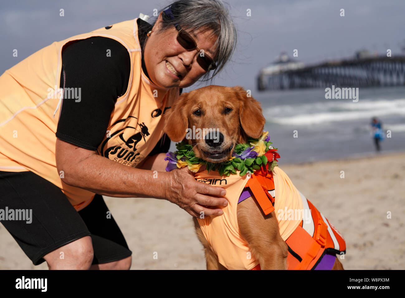 Imperial Beach, California, USA. 10th August, 2019. Tsunami Tsuki the ...