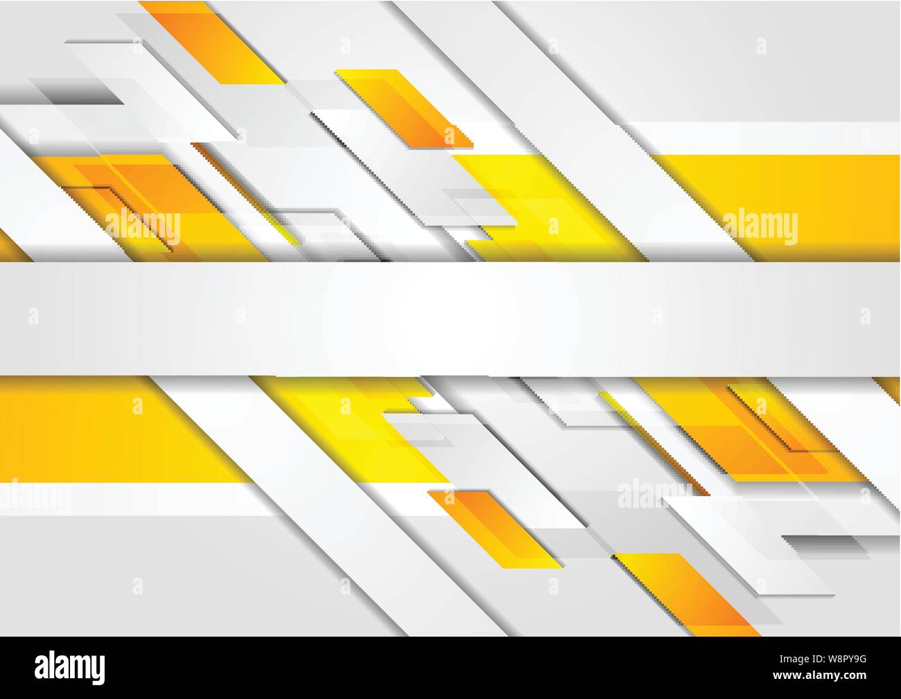 Bright yellow tech corporate abstract background. Vector geometric ...