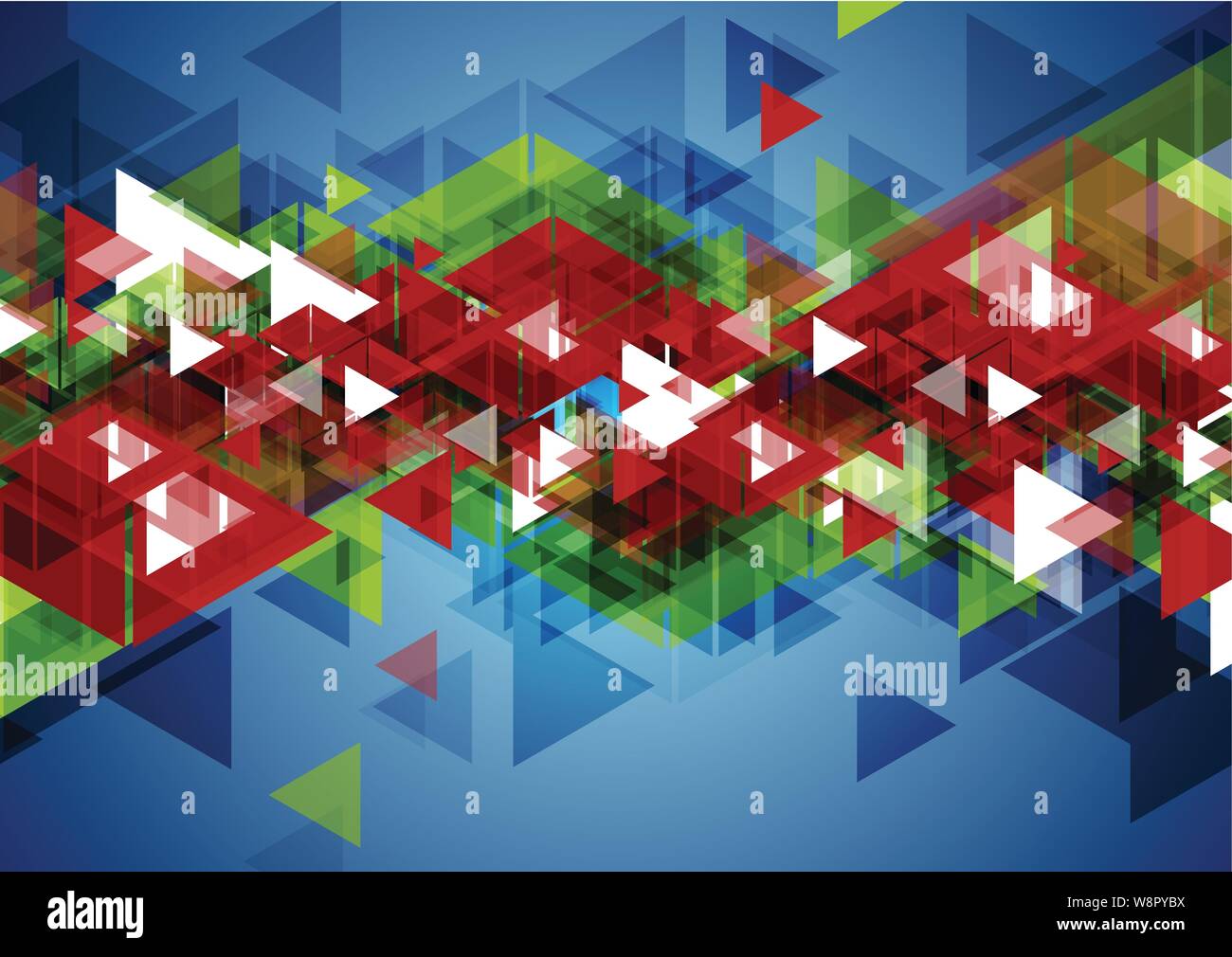 Technology abstract background with colorful triangles. Geometric ...