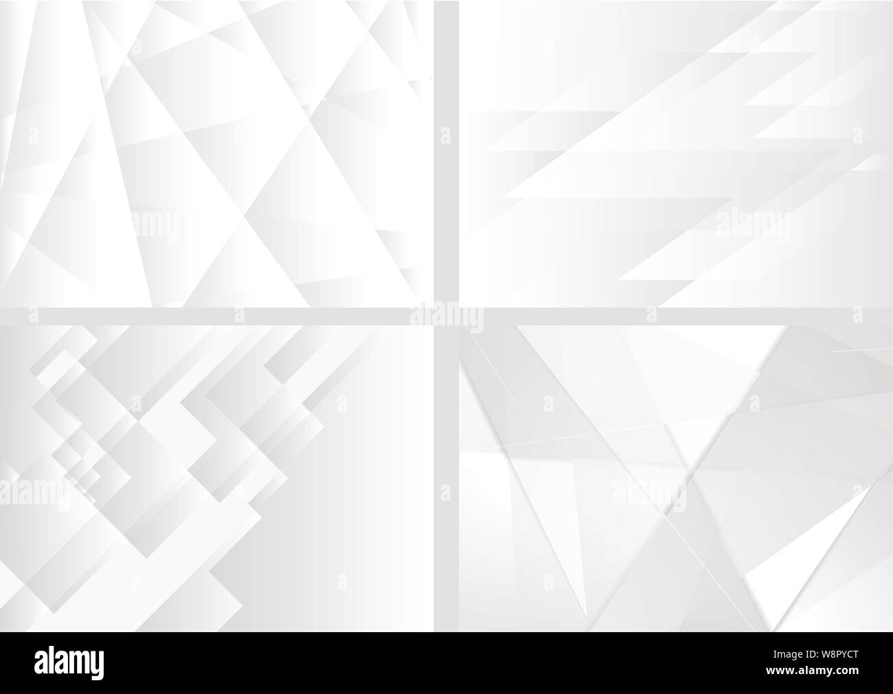 Grey technology geometric abstract backgrounds collection. Minimal ...