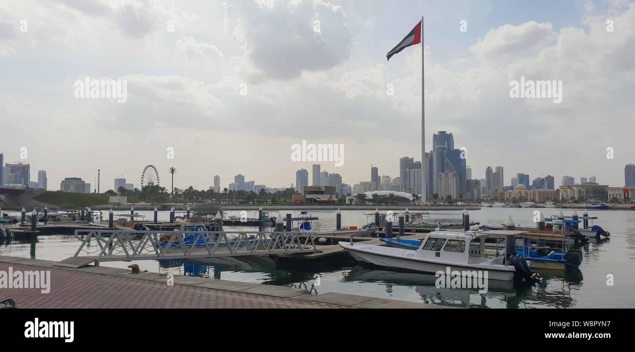 Jumeirah harbor in Dubai, United Arab Emirates. United Arab Emirates ...