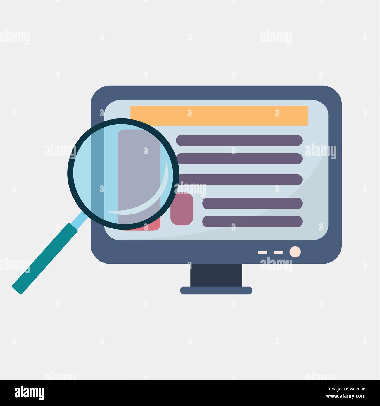 web searching concept vector symbol illustration Stock Vector Image ...
