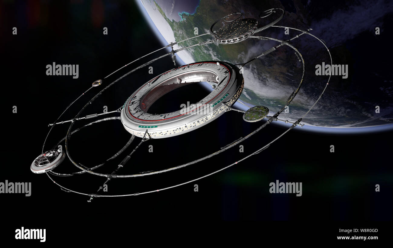 Spacestation planet earth hi-res stock photography and images - Alamy