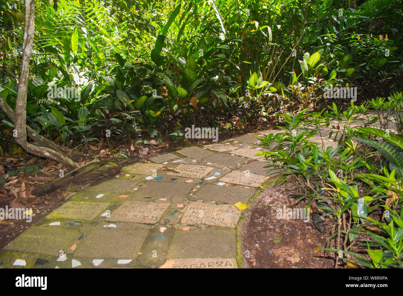 Square pattern concrete foot path Stock Photo - Alamy