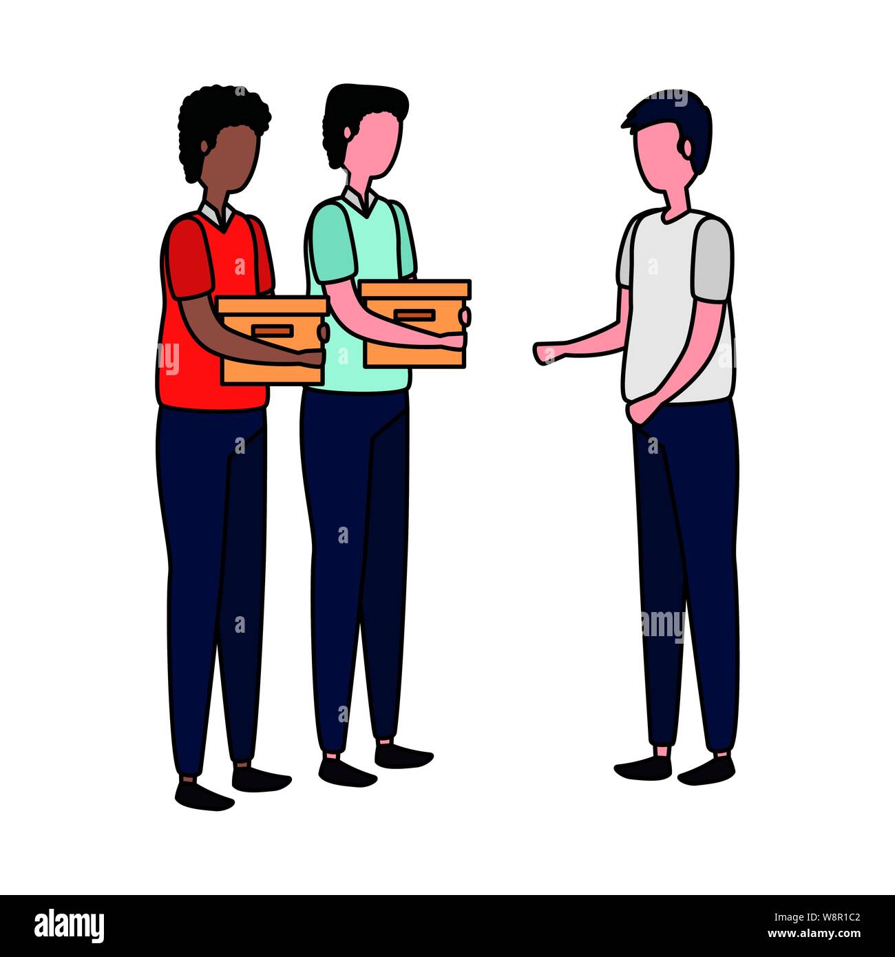 Lifting boxes Cut Out Stock Images & Pictures - Alamy