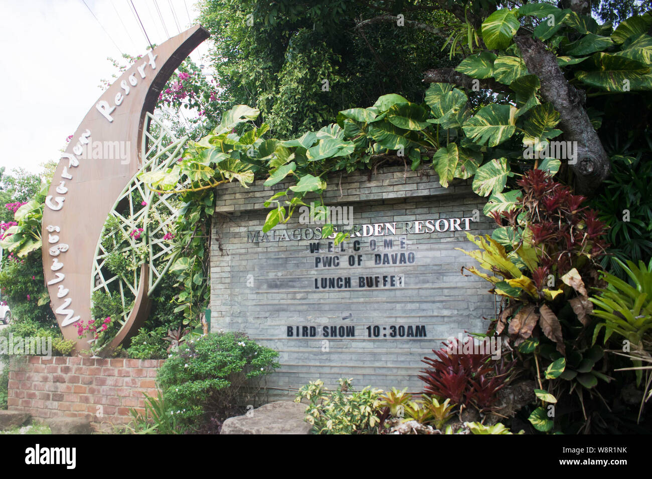May 18, 2019-Davao Philippines : Malagos Garden Resort entrance in ...