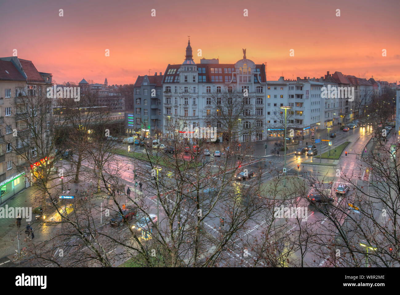 Overview of Bundesplatz in Berlin, Germany, at Sunset Stock Photo - Alamy