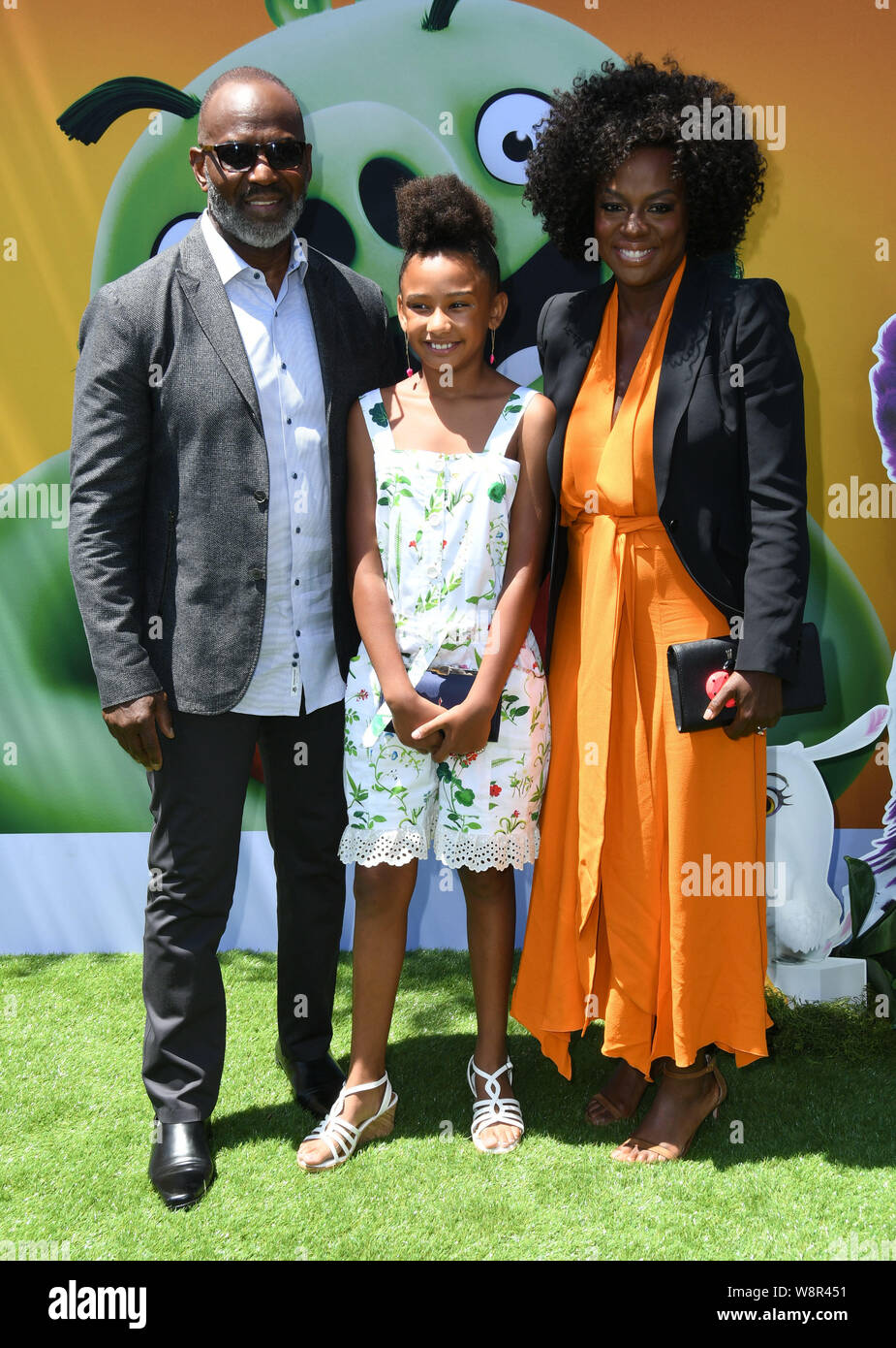 Westwood, California, USA. 10th Aug, 2019. Genesis Tennon, Viola Davis. Sony's "The Angry Birds ...