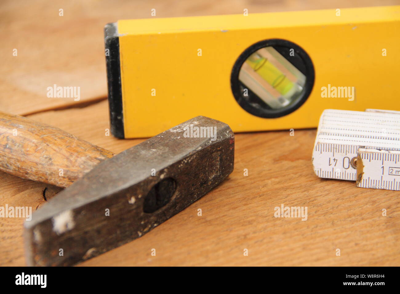 Tool on a workbench Stock Photo - Alamy