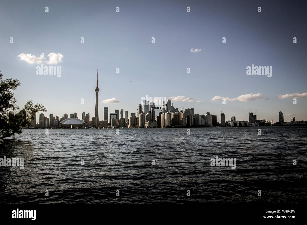 Abycicle trip to the Toronto Islands, Lake Ontario, Canada at sunset in ...