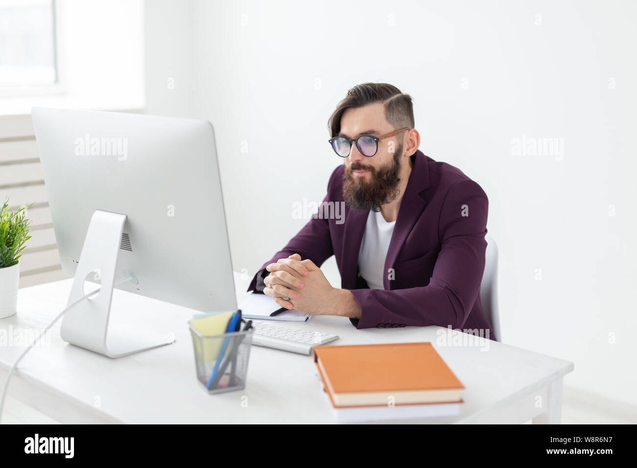 people, design and style concept - graphic designer sketching new ...