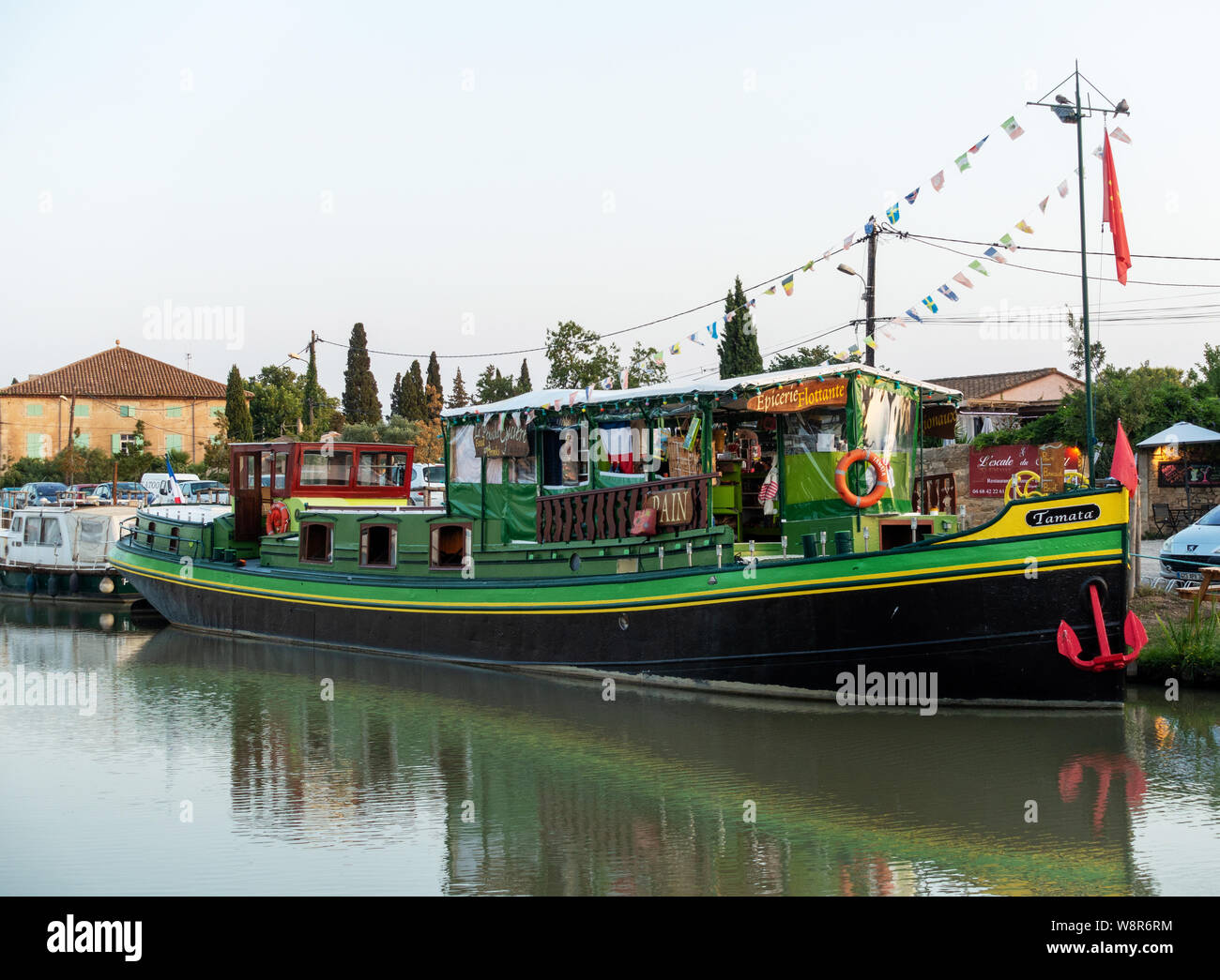 Tamata a Boat Shop and cafe on the Canal du Midi, Le Somail, Languedoc ...