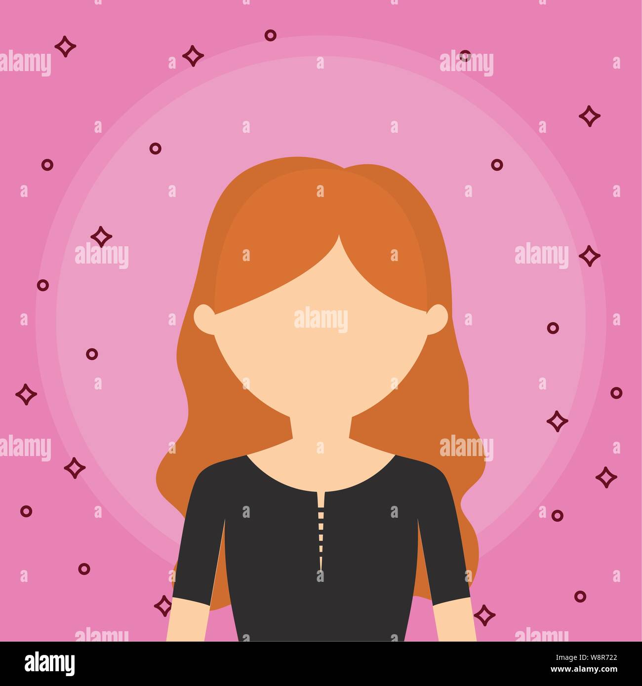 young woman beauty avatar character vector illustration design Stock ...