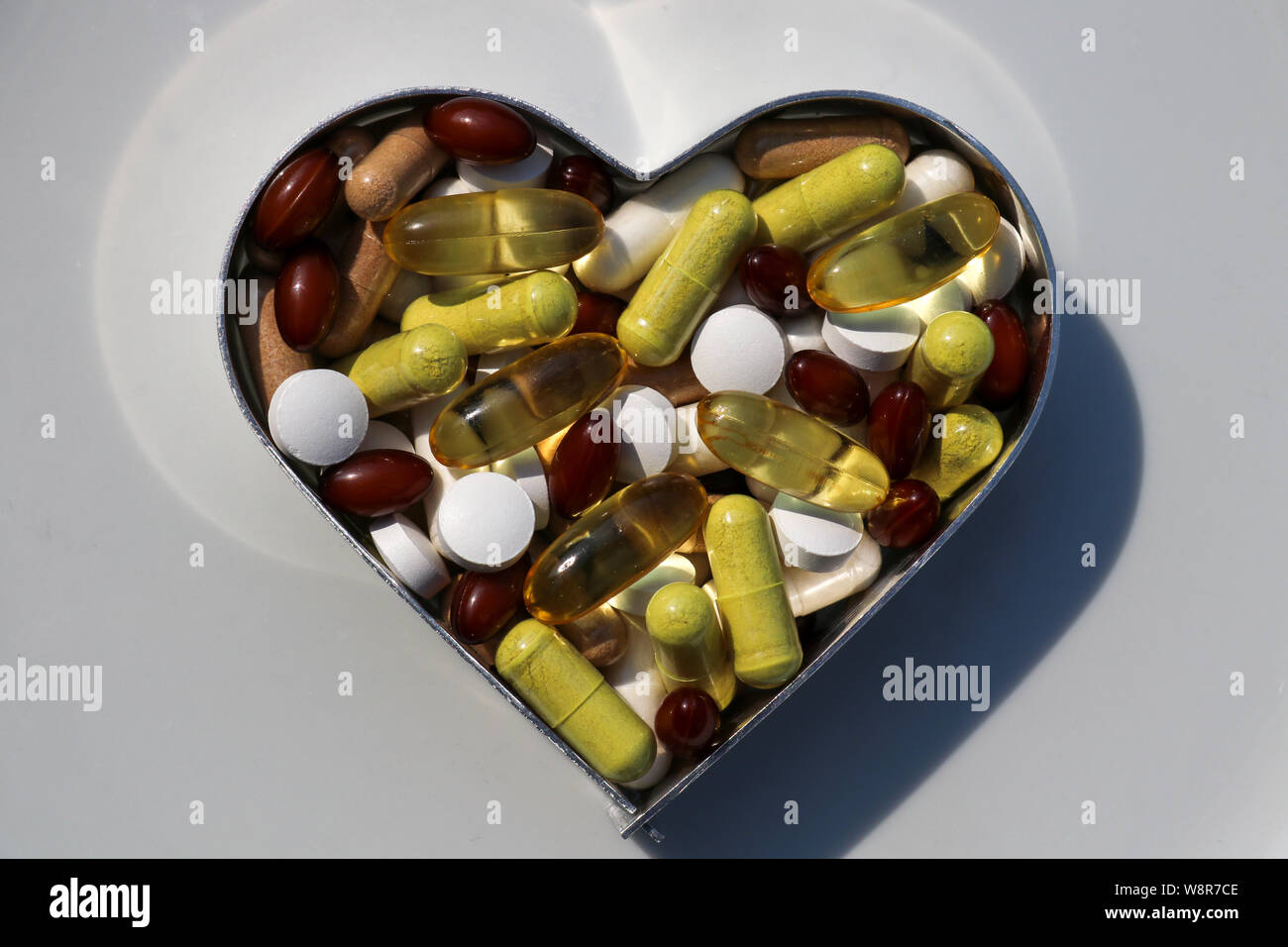 Heart healthy food supplements Stock Photo - Alamy