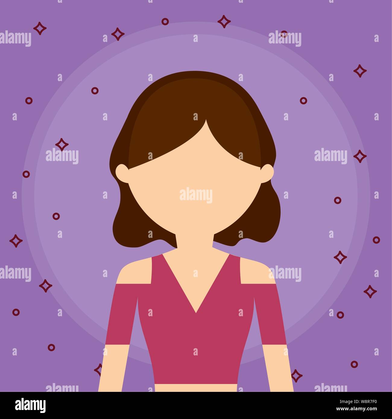 young woman beauty avatar character vector illustration design Stock ...