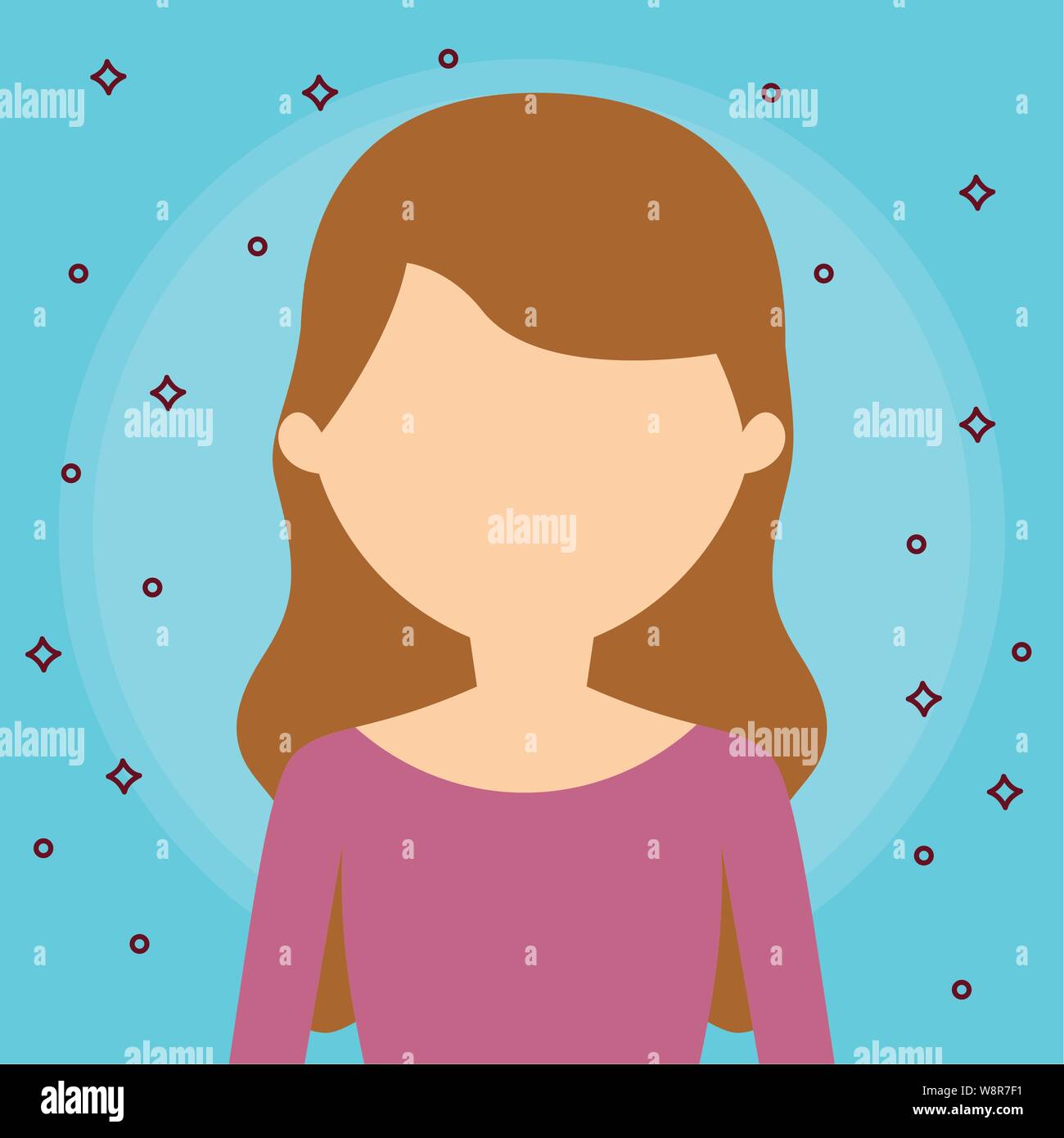 young woman beauty avatar character vector illustration design Stock ...