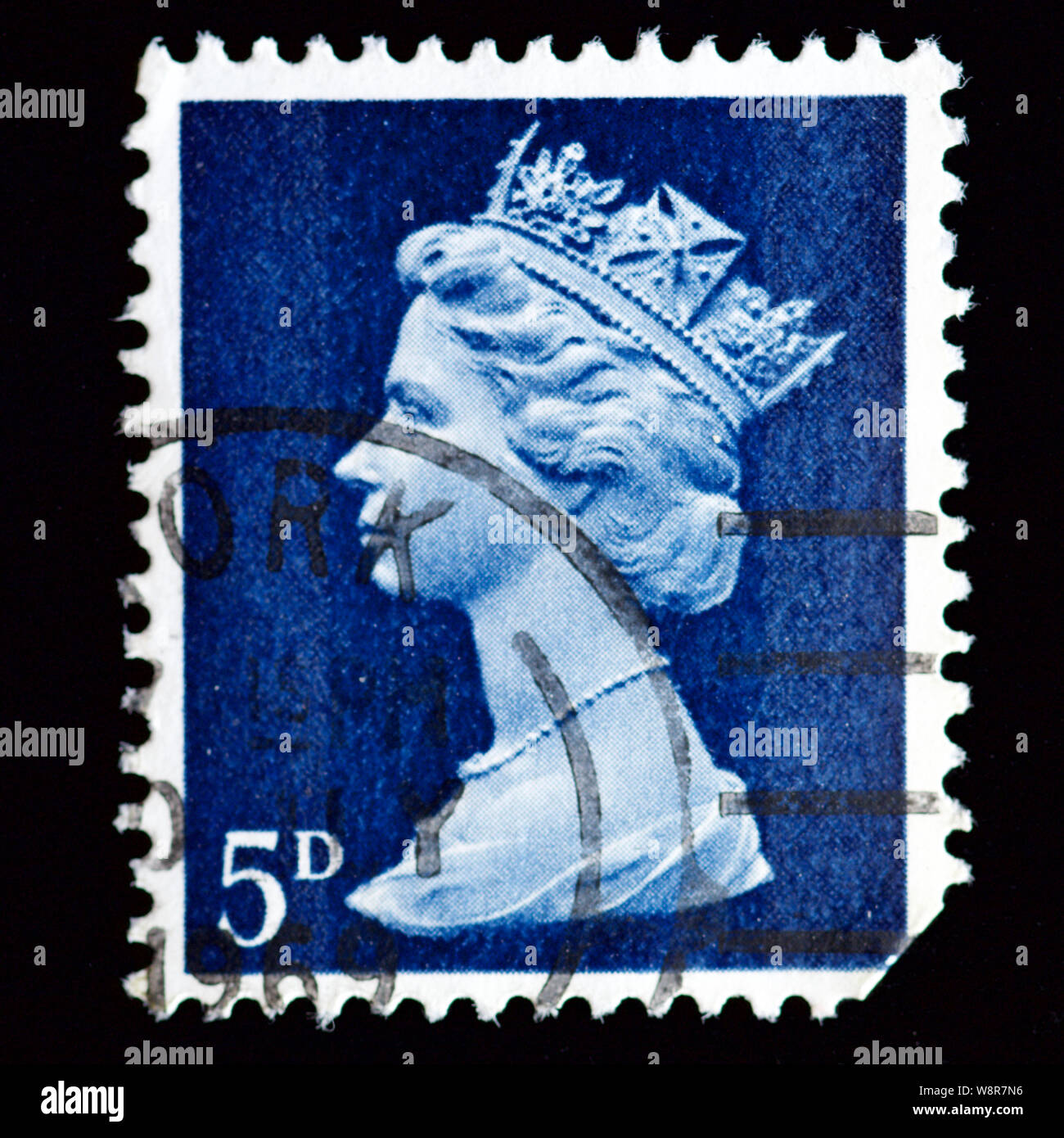 Great Britain Postage Stamp - Pre-decimal Queen Elizabeth II Stock ...