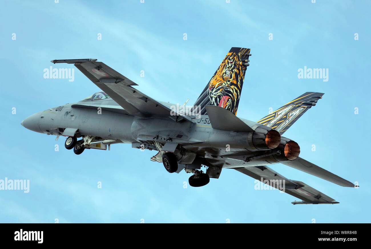 Swiss F18 Hornet at the Royal International Air Tattoo 2019 Stock Photo ...