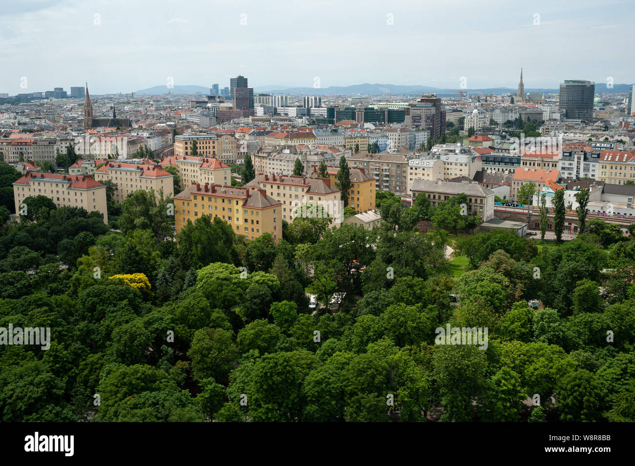 16.06.2019, Vienna, Austria, Europe - Overview from the Viennese Giant ...