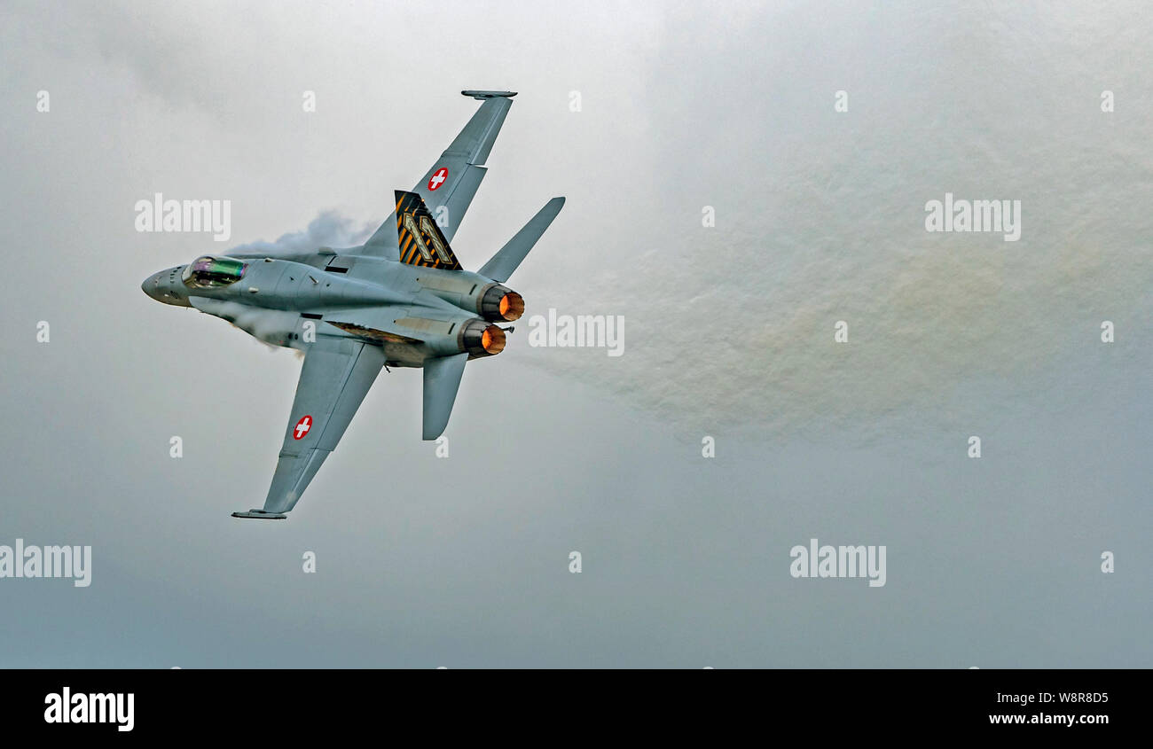 Swiss F18 Hornet at the Royal International Air Tattoo 2019 Stock Photo ...