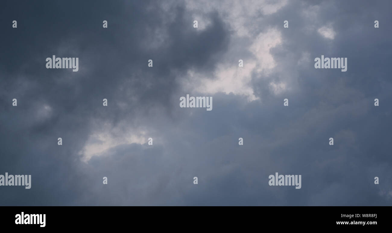 summer sunset skyscape top view with moving clouds, wide photo Stock ...