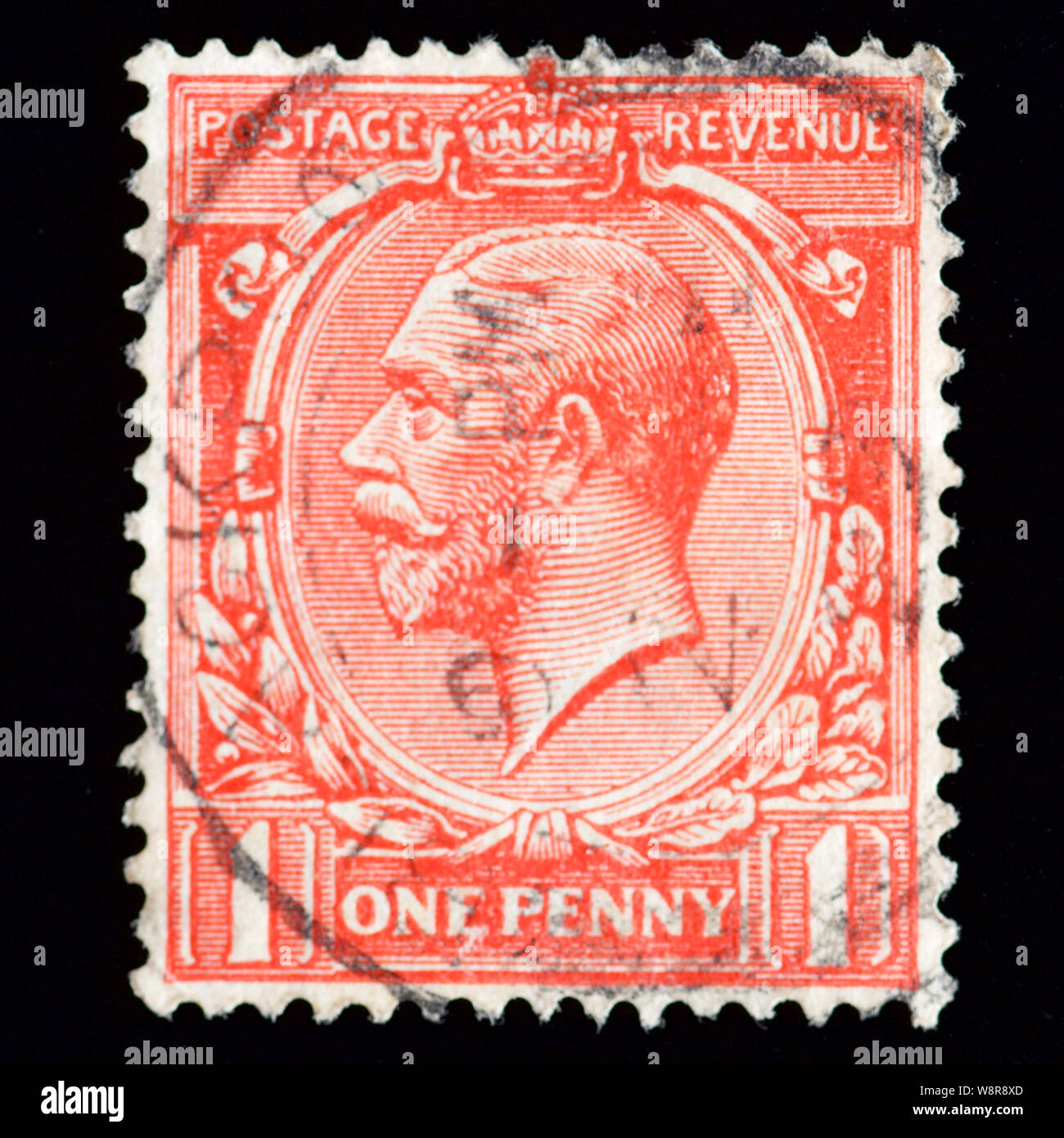 Great Britain Postage Stamp - King George V Stock Photo - Alamy