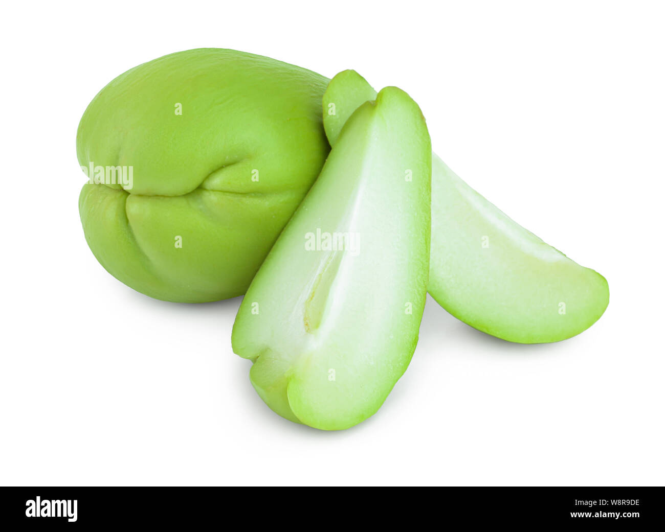 fresh Chayote vegetable or mexican cucumber isolated on white ...