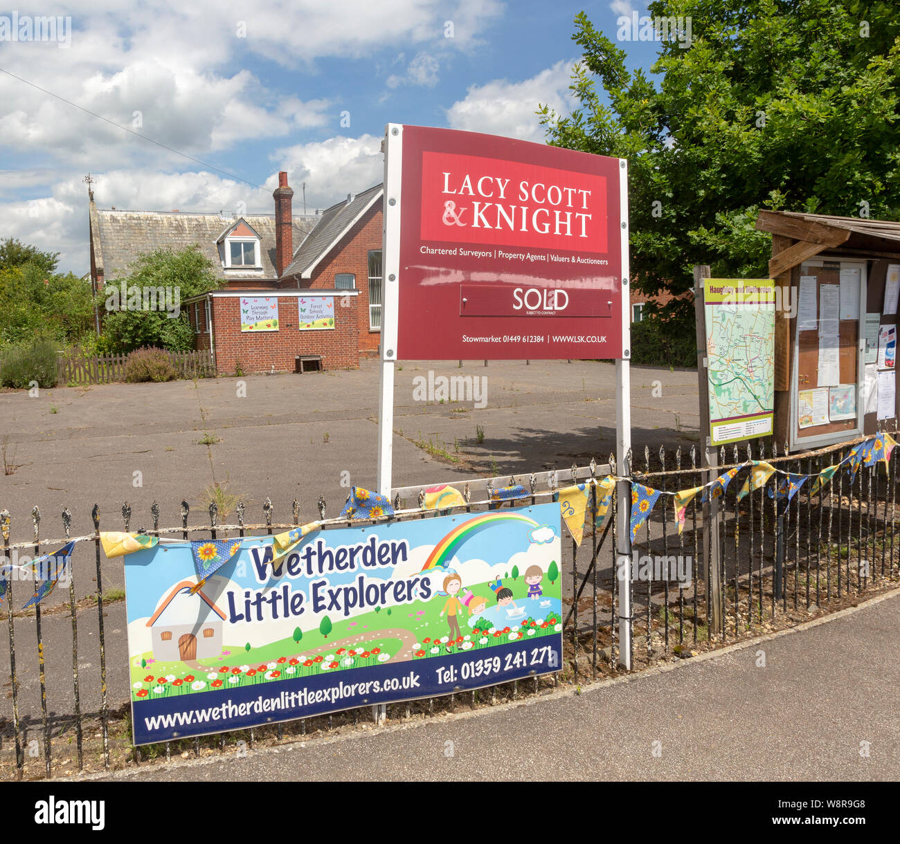 Lacy Scott and Knight estate agency Sold sign outside former village ...