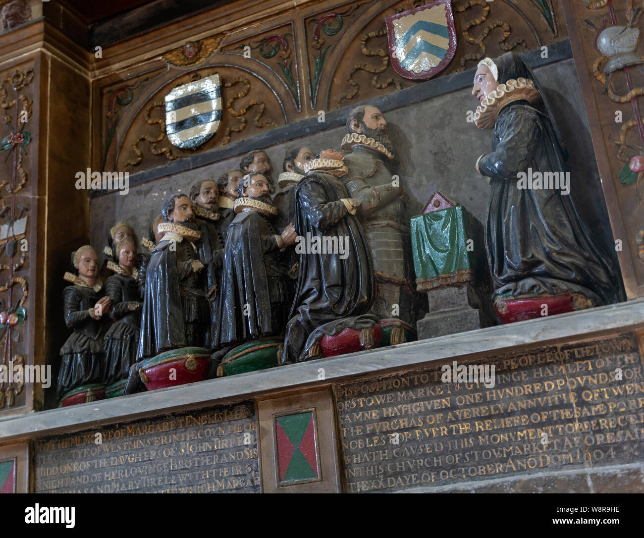 Margaret English memorial monument inside the church at Stowmarket ...